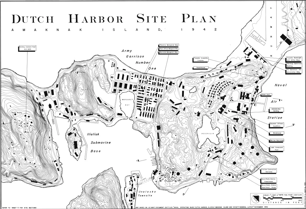 Naval Operating Base Dutch Harbor And Fort Mear Unalaska Aleutian ...